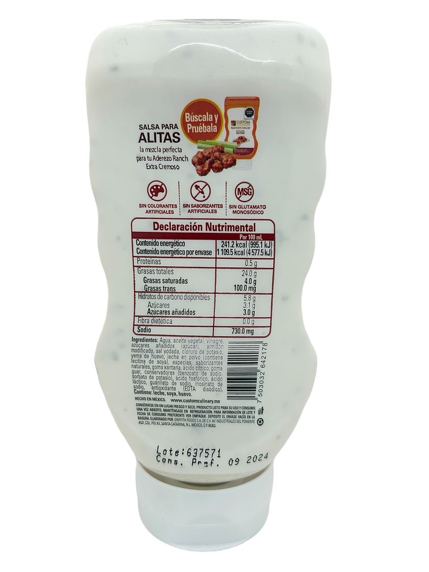 Aderezo ranch Custom Culinary – Carnicox